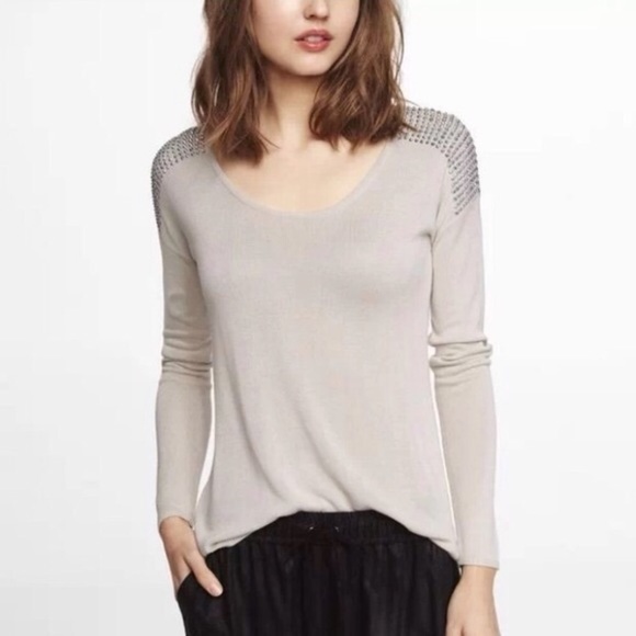 Express | Sweaters | Express Rhinestone Shoulder Sweater | Poshmark